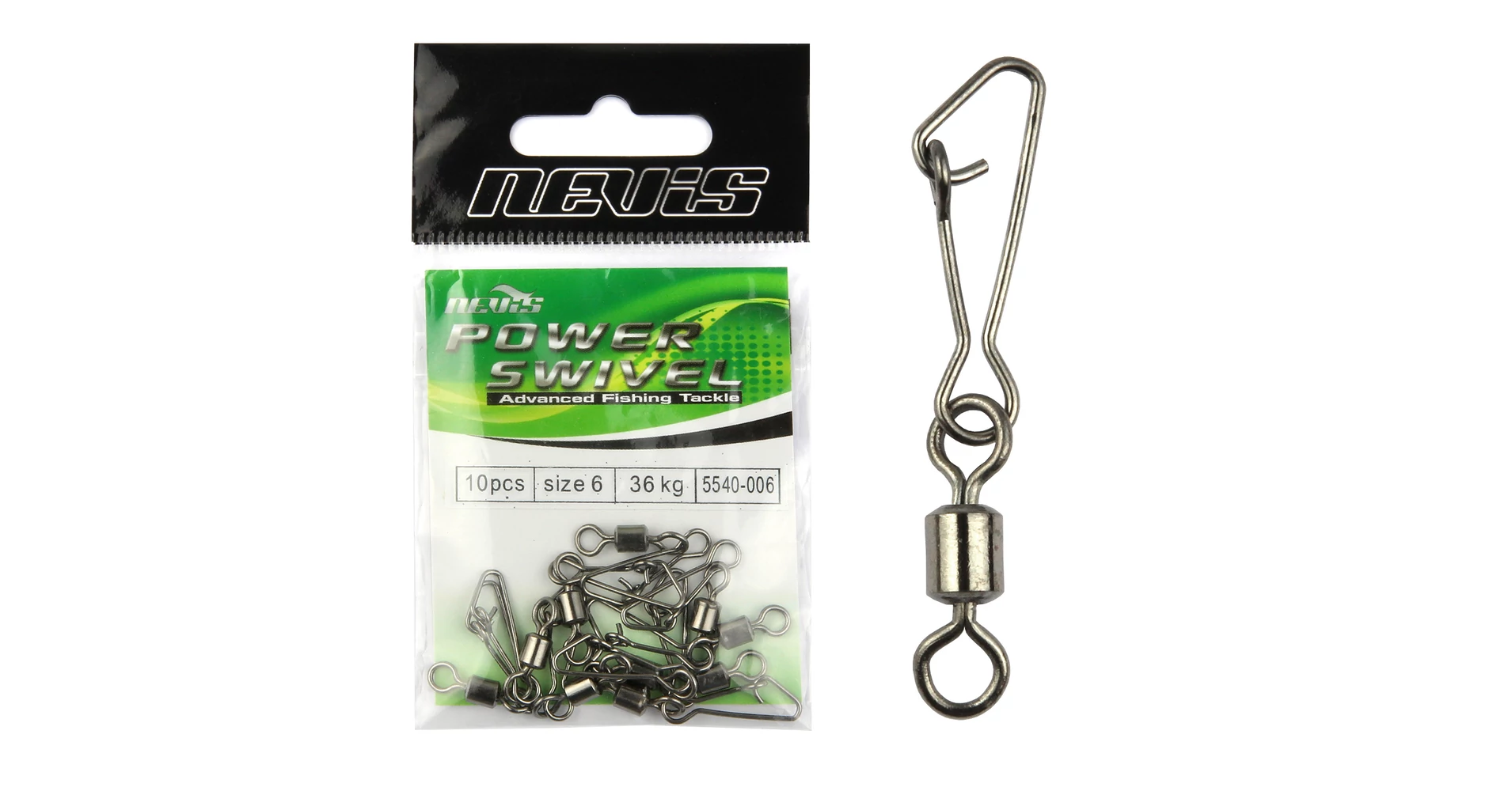 NEVIS Hengeres forgó + kapocs 6-os 10db/cs - Feeder Kiegészítők